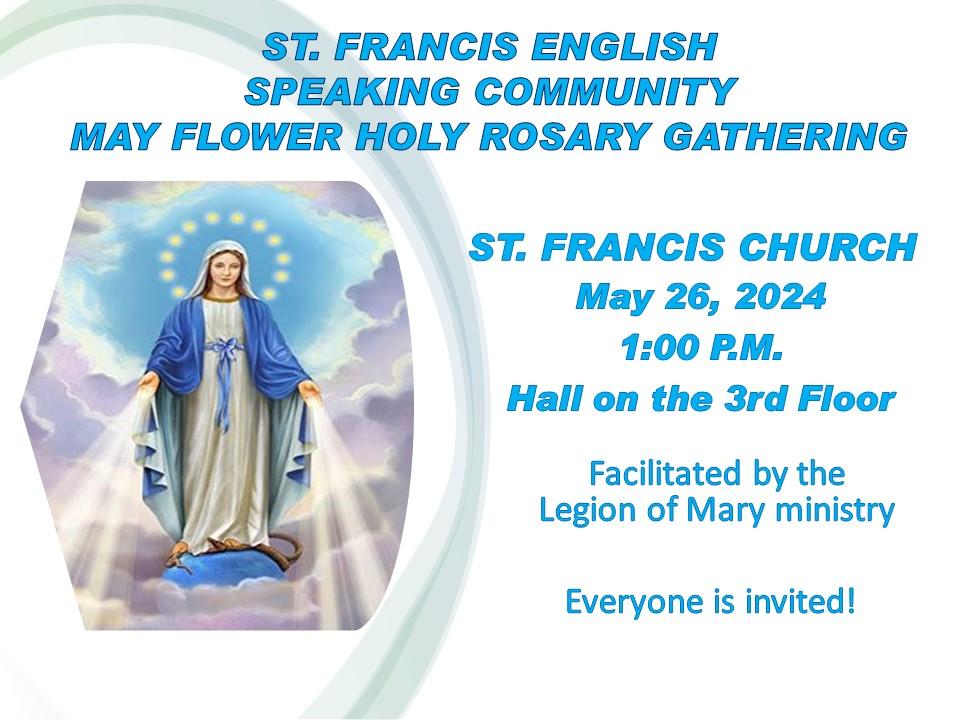 19 May 2024 Pentecost Sunday Parish Announcement – 天主教聖方濟堂